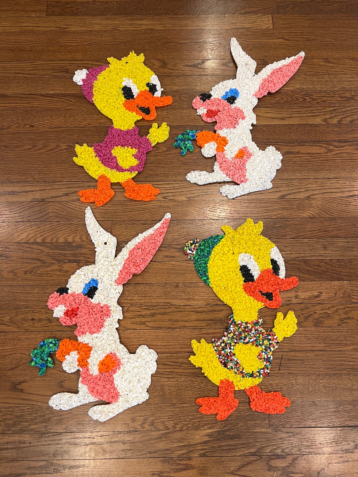 1970s Melted Plastic Popcorn Springtime Decorations Choices of Yellow ...