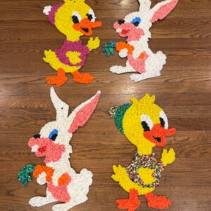 1970s Melted Plastic Popcorn Springtime Decorations Choices of Yellow ...