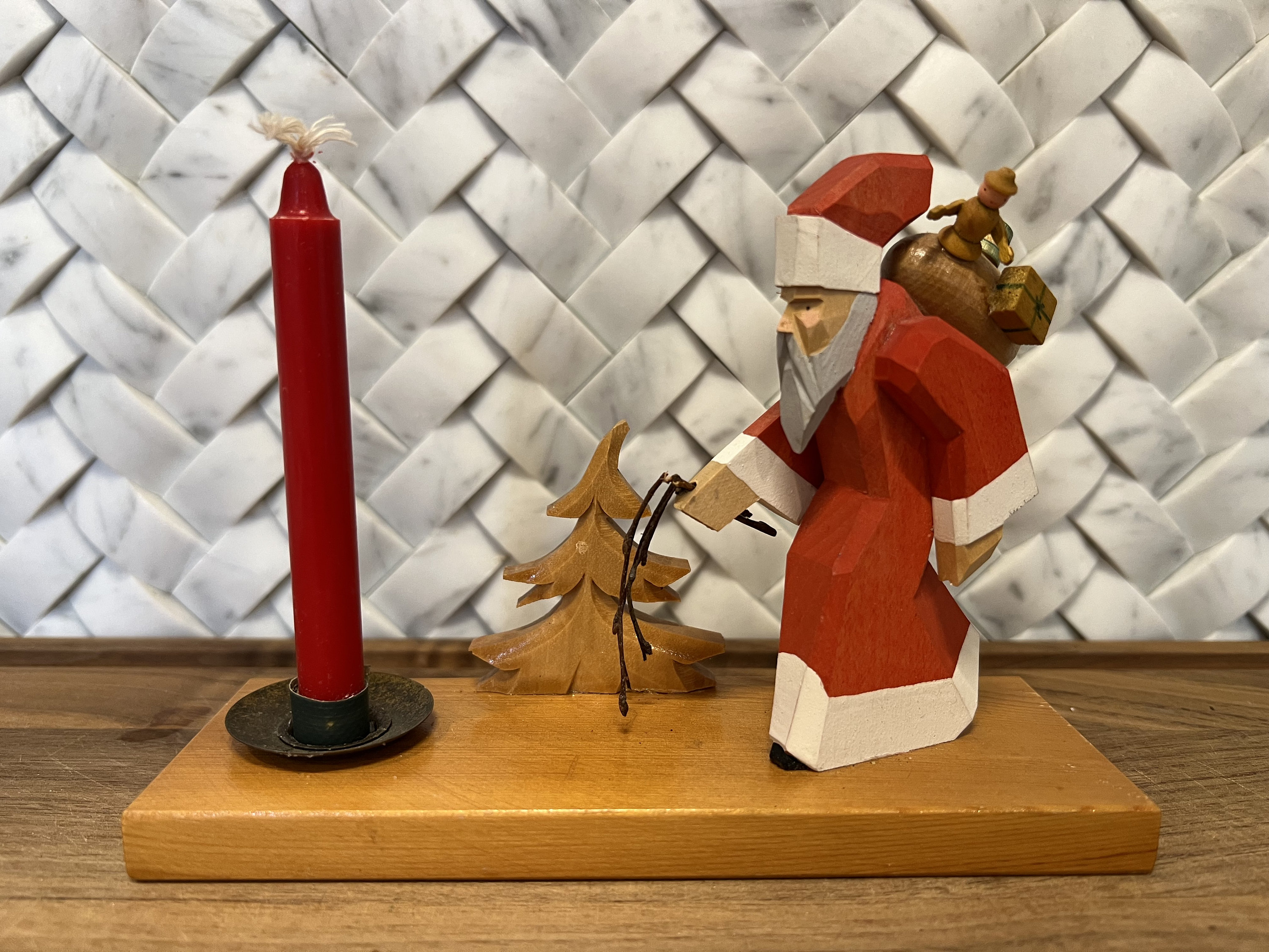 Vintage Erzgebirge German Father Christmas/santa Wood Candle - Etsy