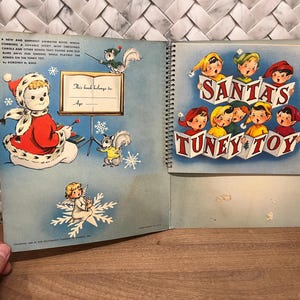 Vintage 1956 santa's Tuney Toy Book by Dorothy King / - Etsy