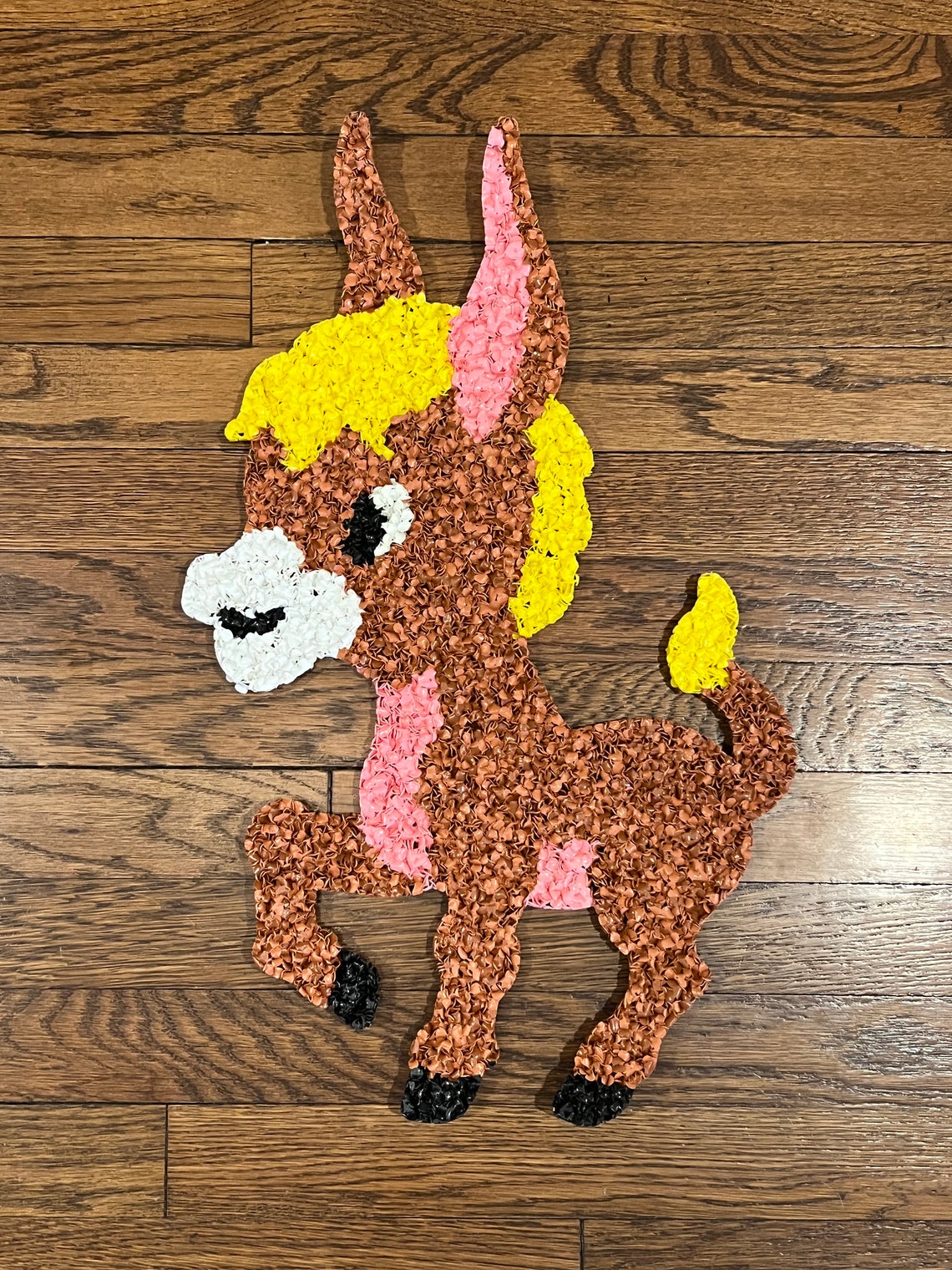 Melted 1970s Melted Popcorn Plastic Donkey - Etsy