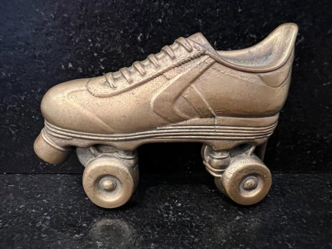 Retro 1970s Solid Brass Roller Skate Belt Buckle - Etsy
