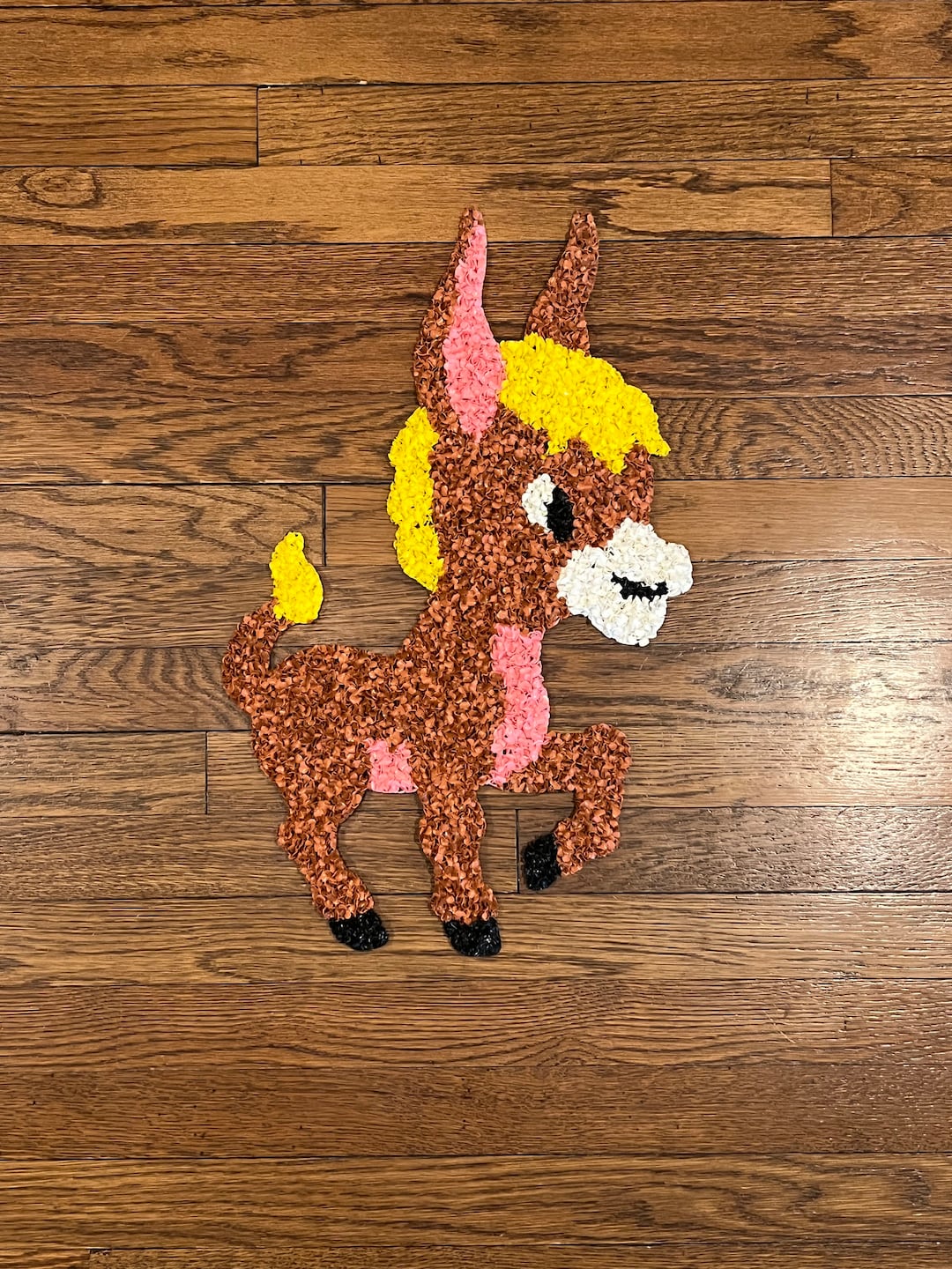 Melted 1970s Melted Popcorn Plastic Donkey - Etsy