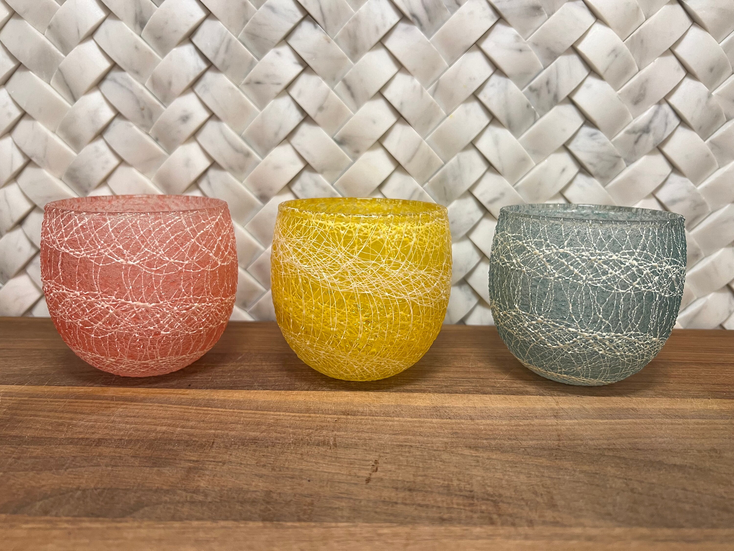 MCM Roly Poly Mid-century Color Craft Spaghetti Sting Pitcher and 12 ...