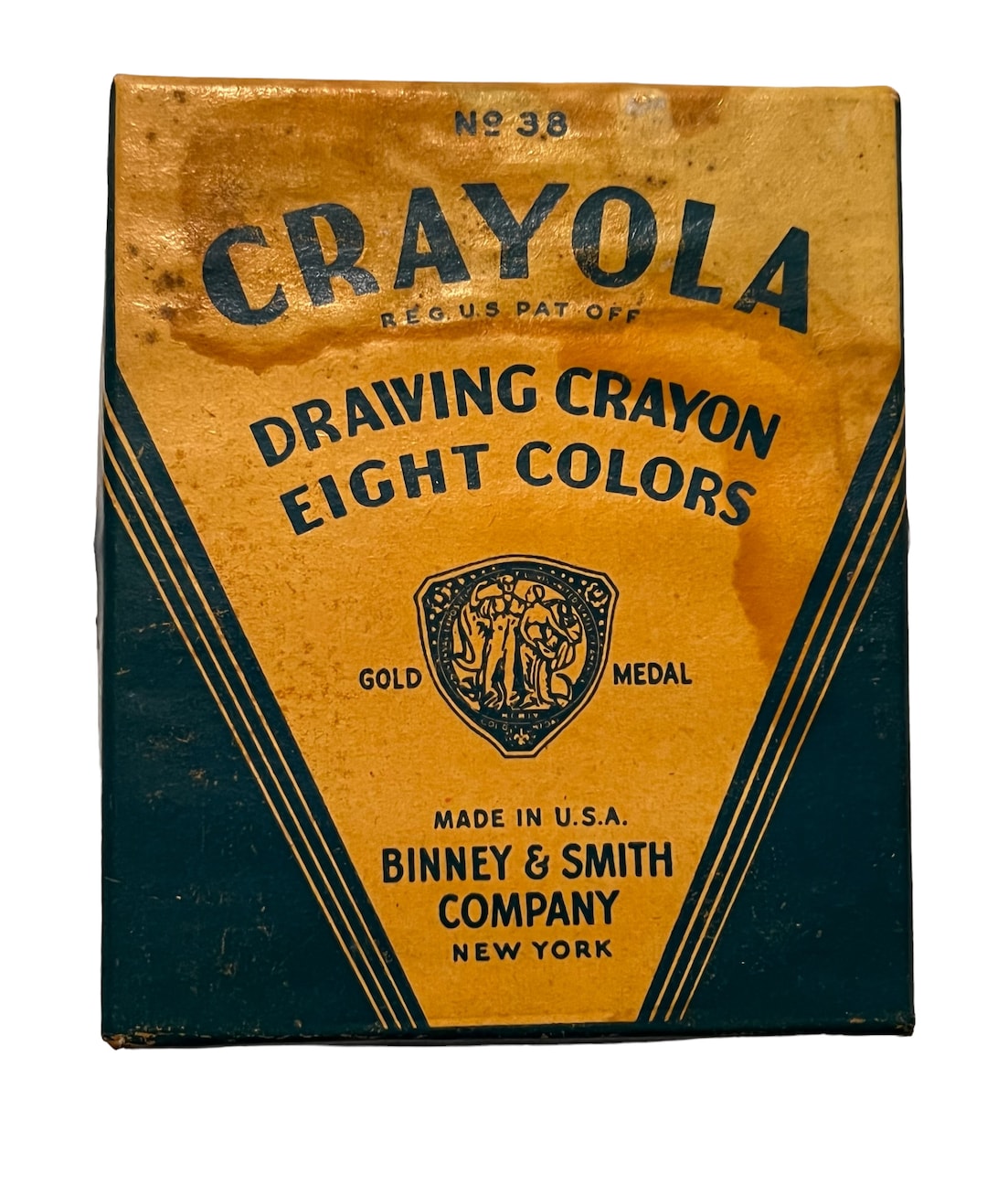 Vintage No. 38 Crayola Drawing Crayons in Original Box / Eight Colors ...