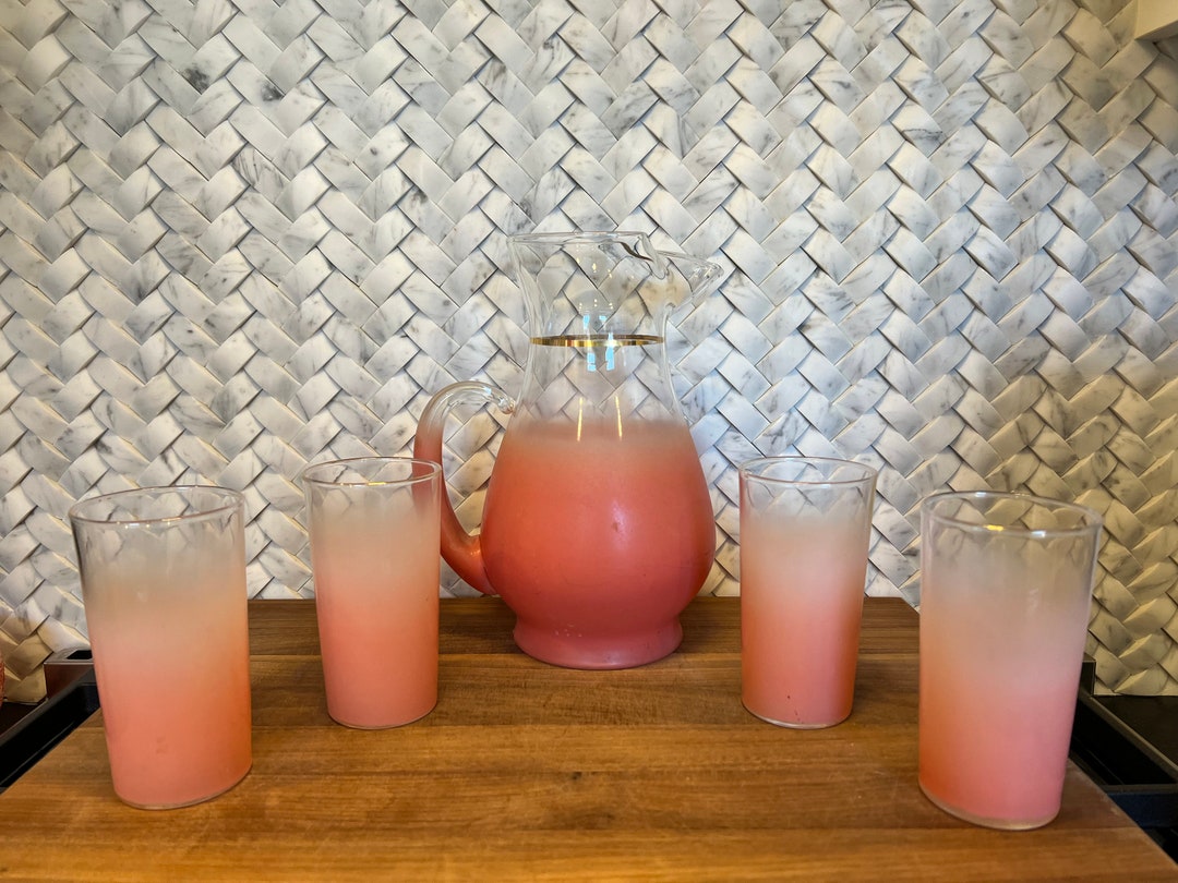 Vintage 1960s West Virginia Glass Blendo Frosted Soft Pink/salmon ...