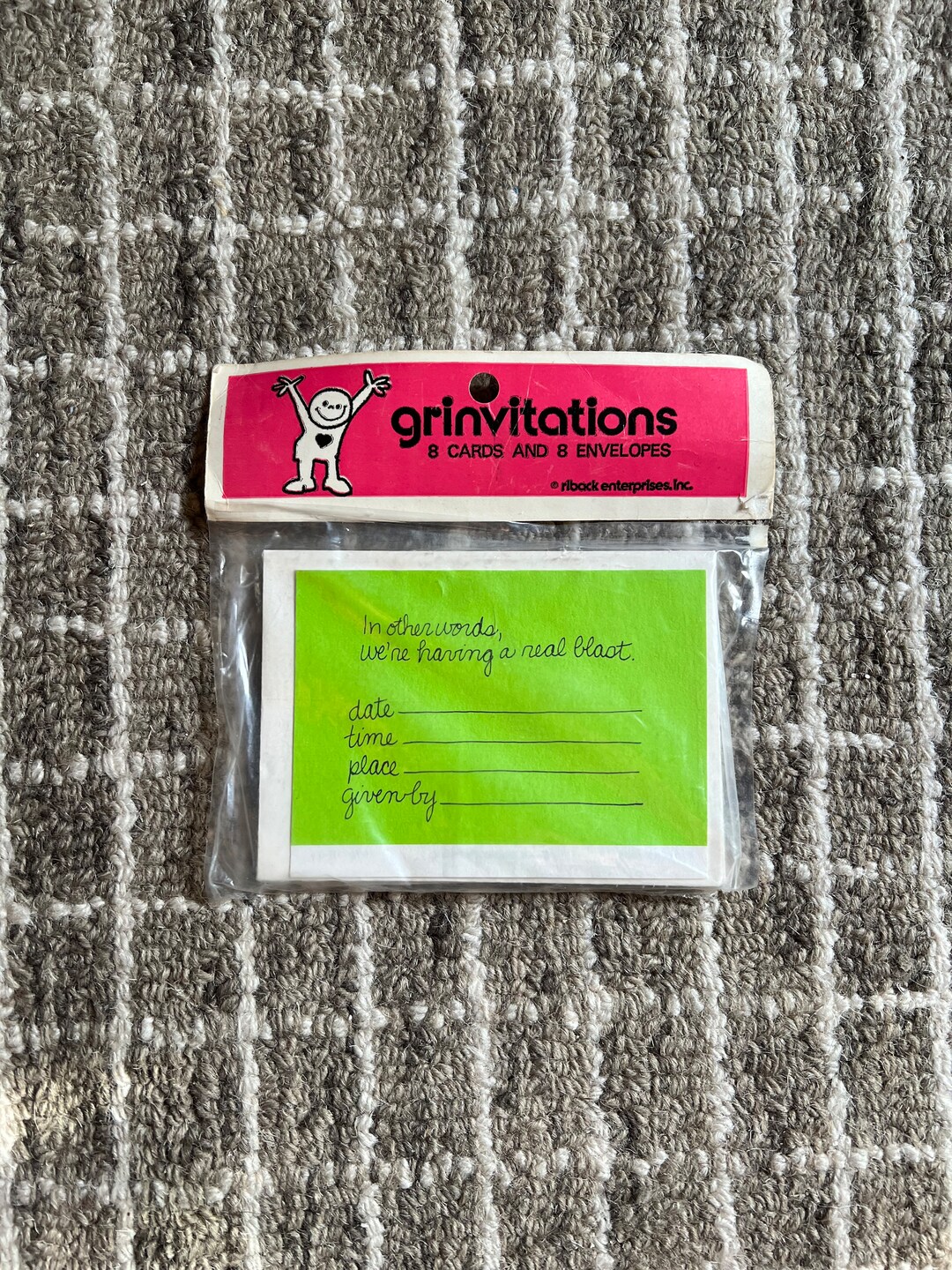 Vintage Grinvitations Party Invitations / 8 Cards and 8 Envelopes ...