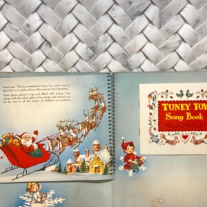 Vintage 1956 santa's Tuney Toy Book by Dorothy King / - Etsy