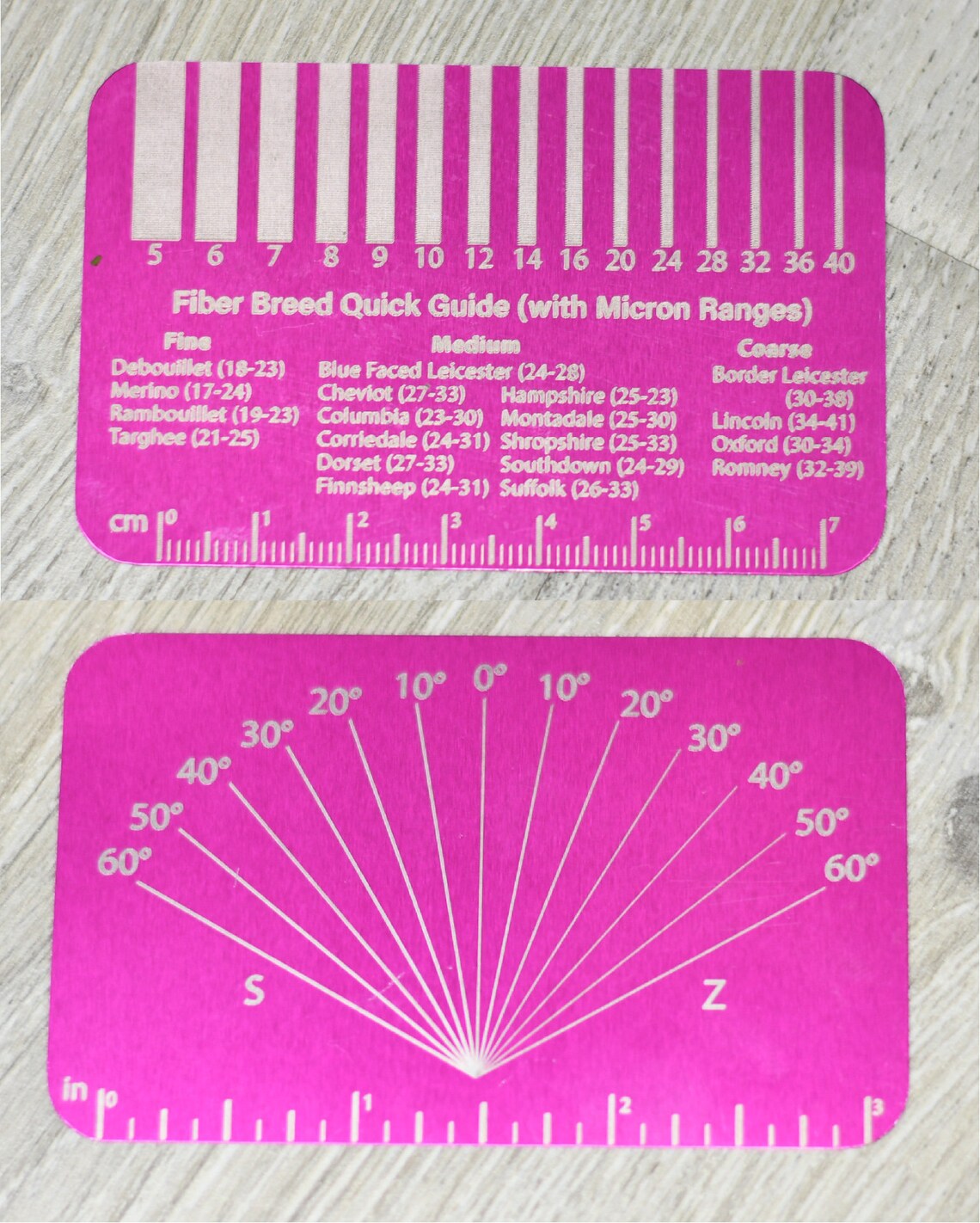 Spinner's Control Card: WPI Tool, Ruler, Sheep Breed Guide - Etsy