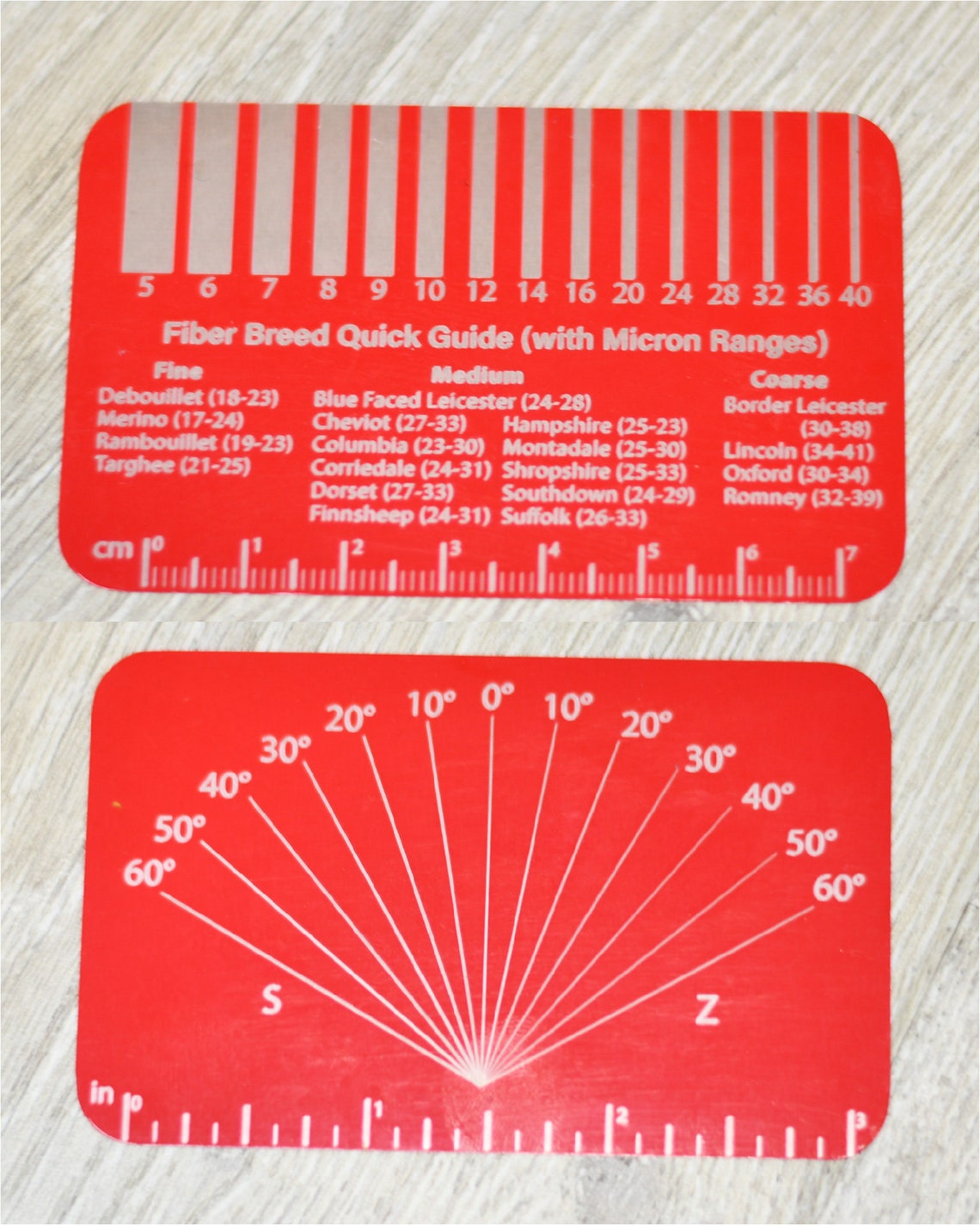 Spinner's Control Card: WPI Tool, Ruler, Sheep Breed Guide - Etsy
