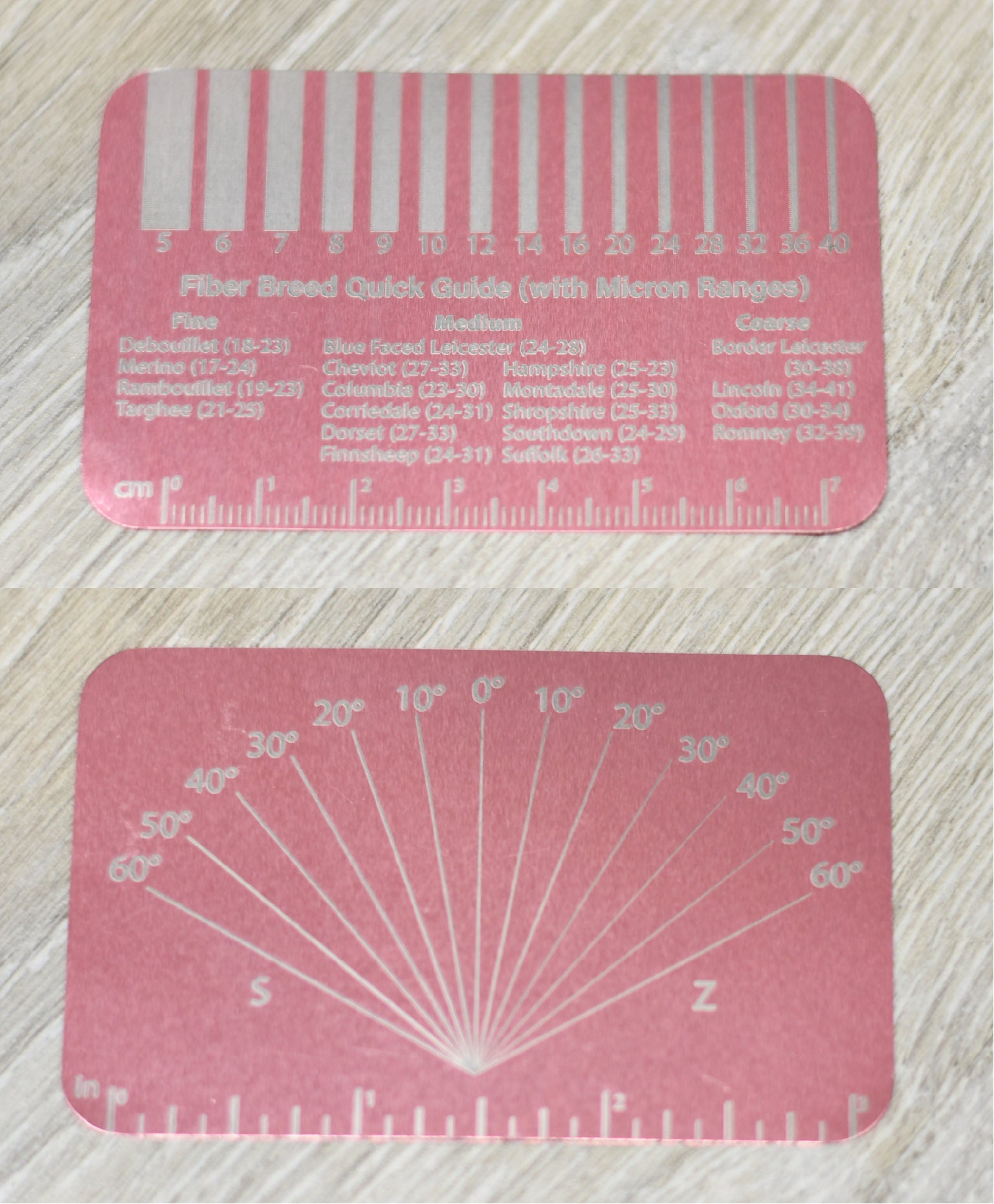 Spinner's Control Card WPI Tool Ruler Sheep Breed | Etsy