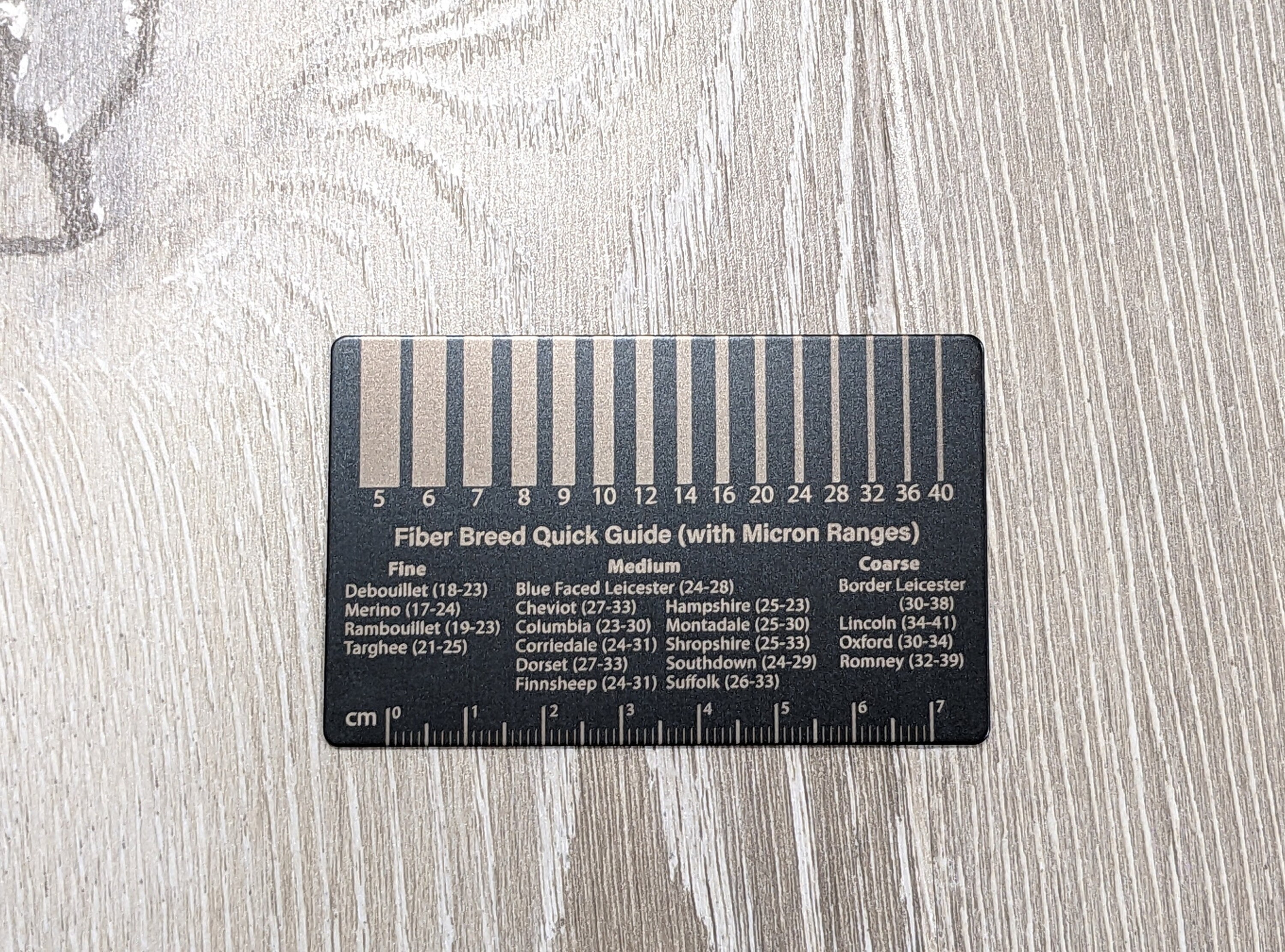 Spinner's Control Card WPI Tool Ruler Sheep Breed - Etsy