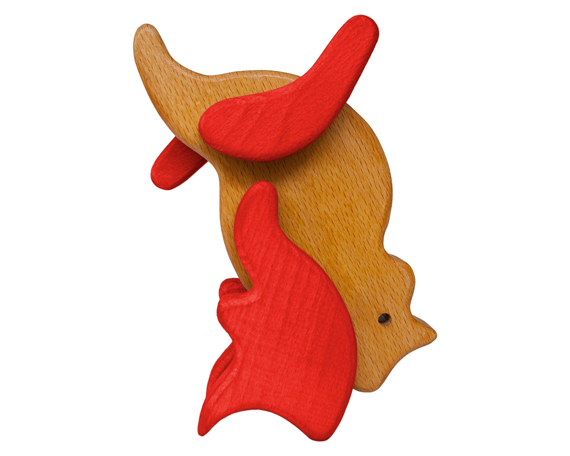Wooden Triceratops Dinosaur Rooster Nursery Toy Cute - Etsy