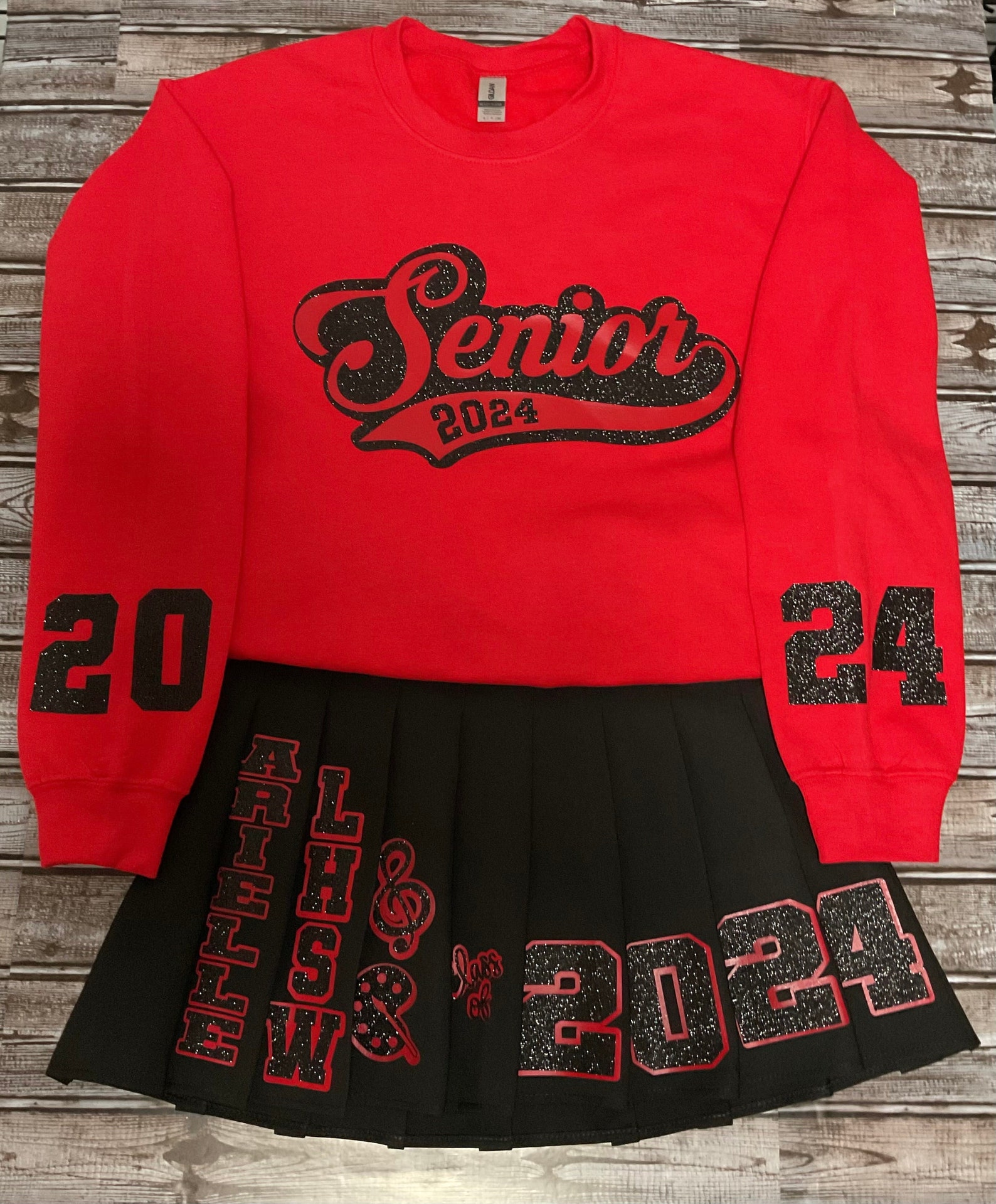 Grad Senior Skirt Set/ Grad Sweatshirt and Skirt Set - Etsy