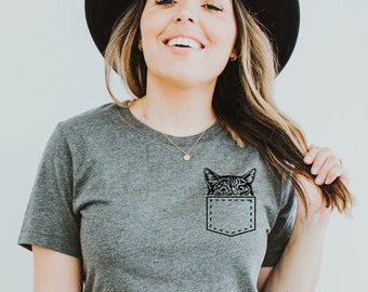 Magic Tabby Cat in Space Graphic Tee T-shirt - Etsy