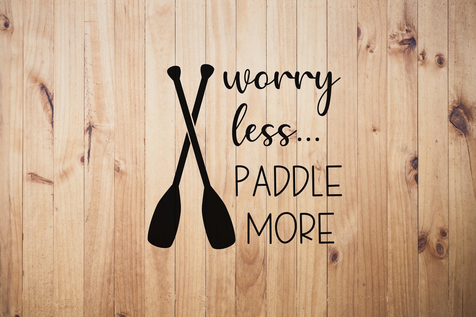 Worry Less Paddle More Kayaking Decal / Paddling Decal / | Etsy