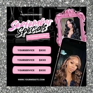 Editable September Specials Flyer, September Bookings, September ...