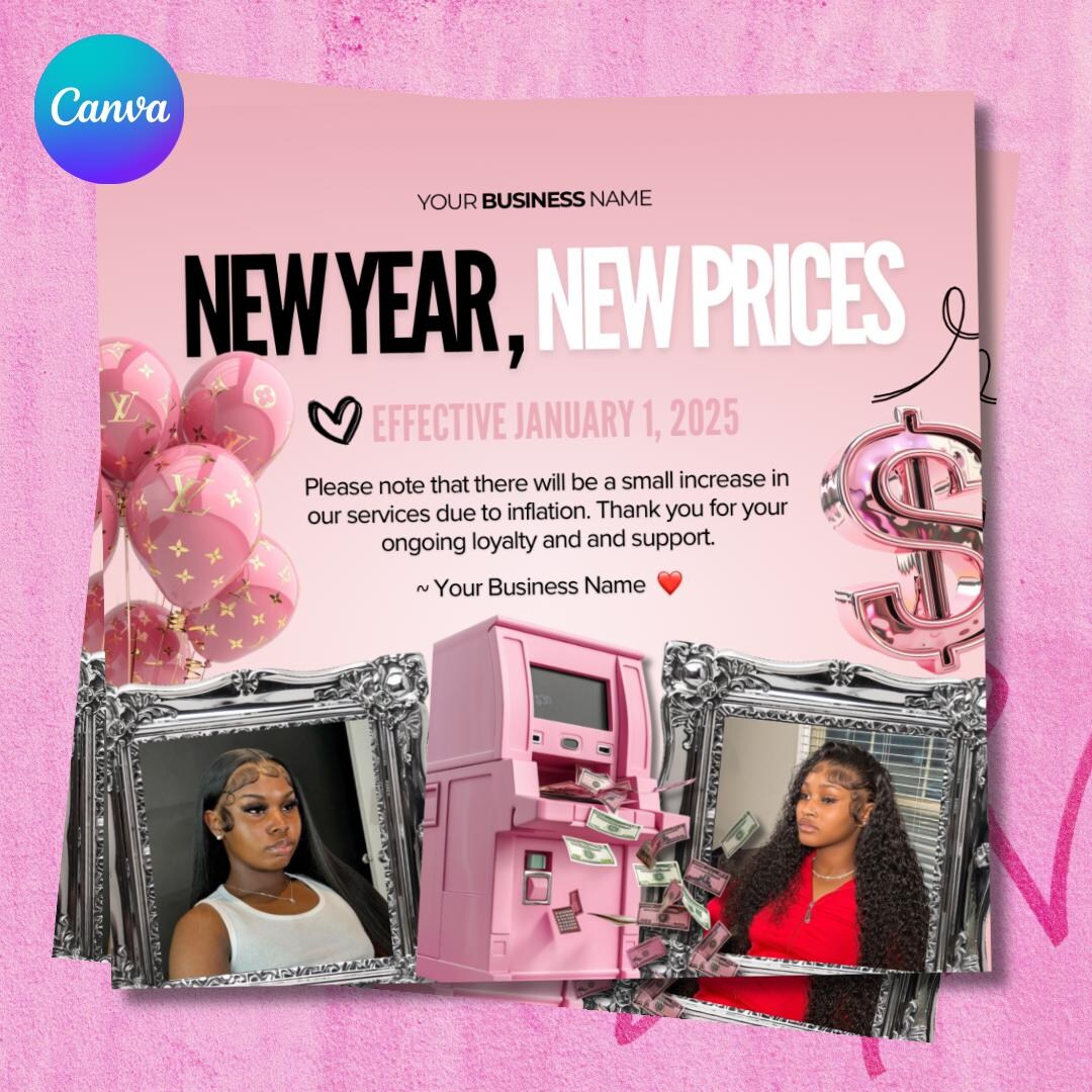 DFY New Years Pricelist, New Year Price Increase Flyer, New Prices ...
