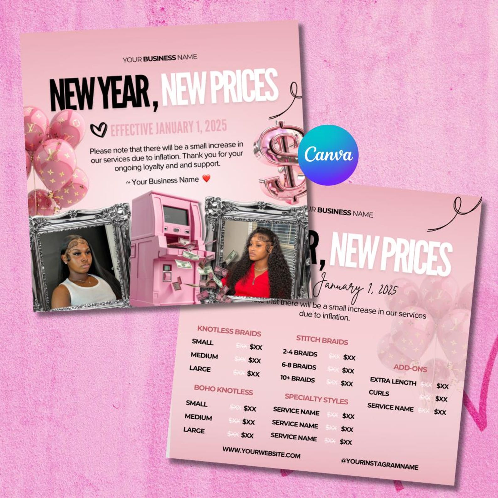 DFY New Years, New Prices Pricelist, New Year Price Increase Flyer With ...
