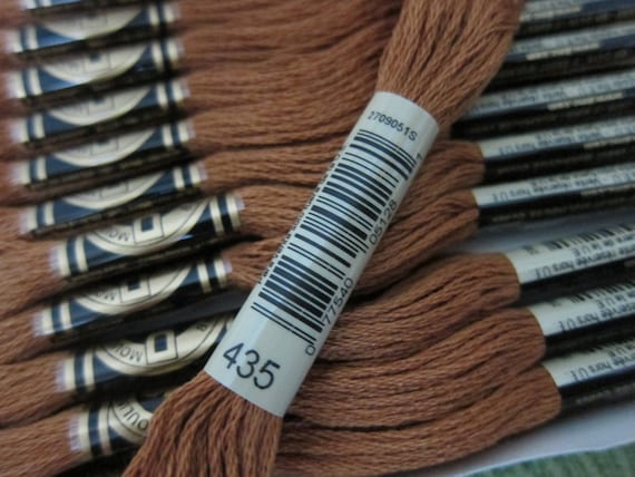 Items similar to DMC 435, Very Light Brown, DMC Cotton Embroidery Floss ...