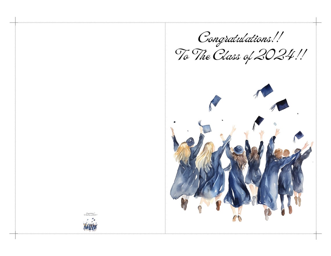 Graduation Congratulations 2024/printable Digital Download Card/tossing ...