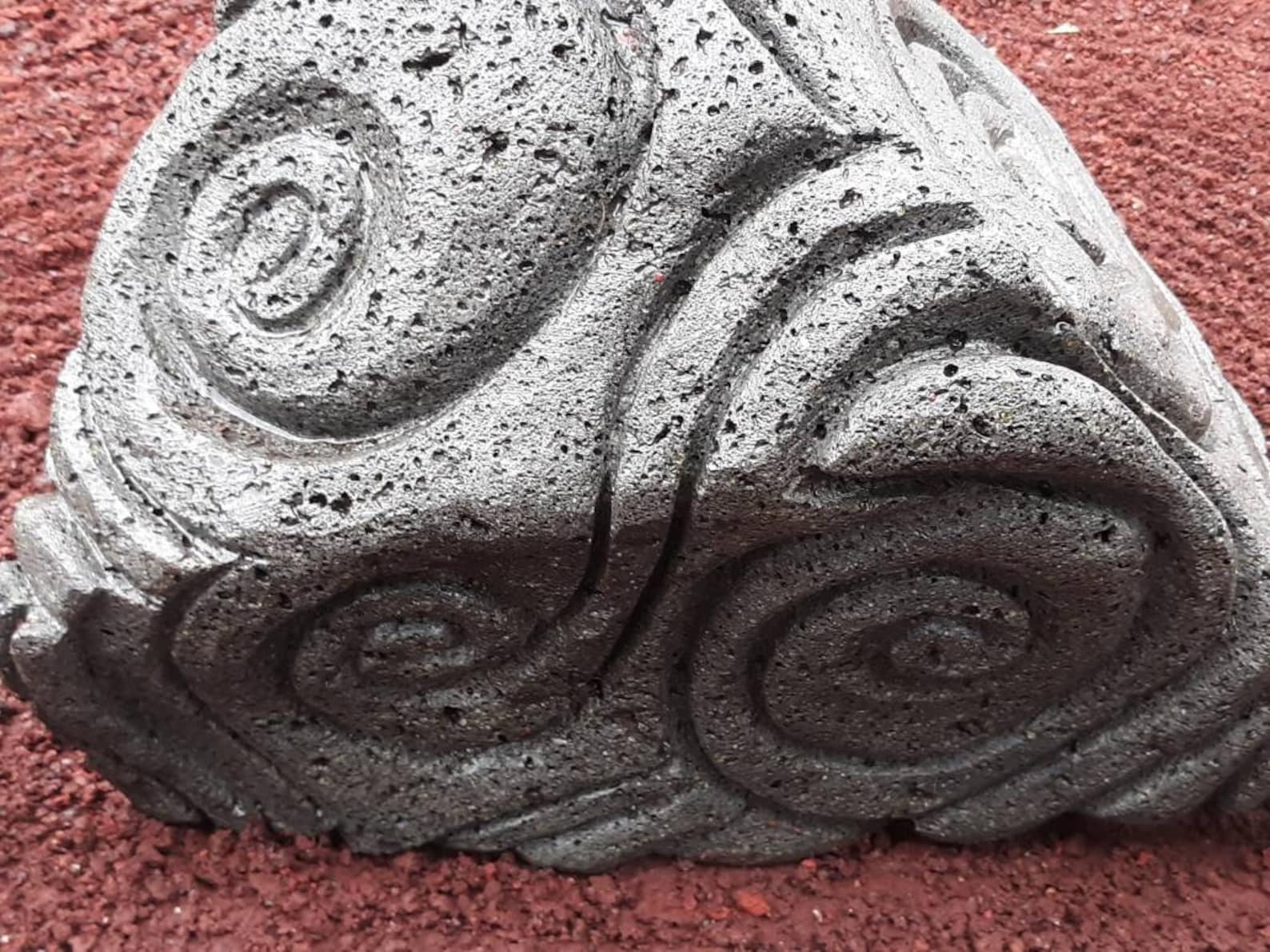 Garden Sculpture Basalt stone rock carving koru spiral - Etsy.de