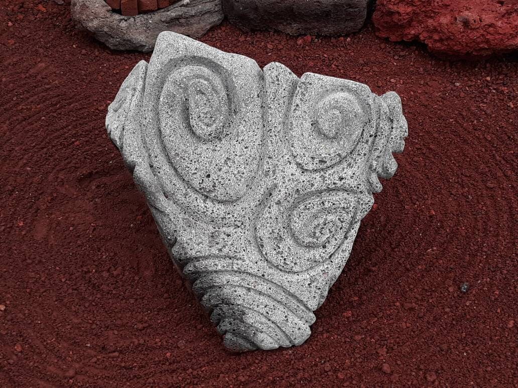 Garden Sculpture Basalt Stone Rock Carving Koru Spiral - Etsy