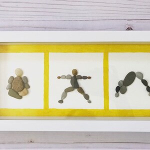 Pebble Art,yoga Poses,fitness Inspiration,wall Art - Etsy