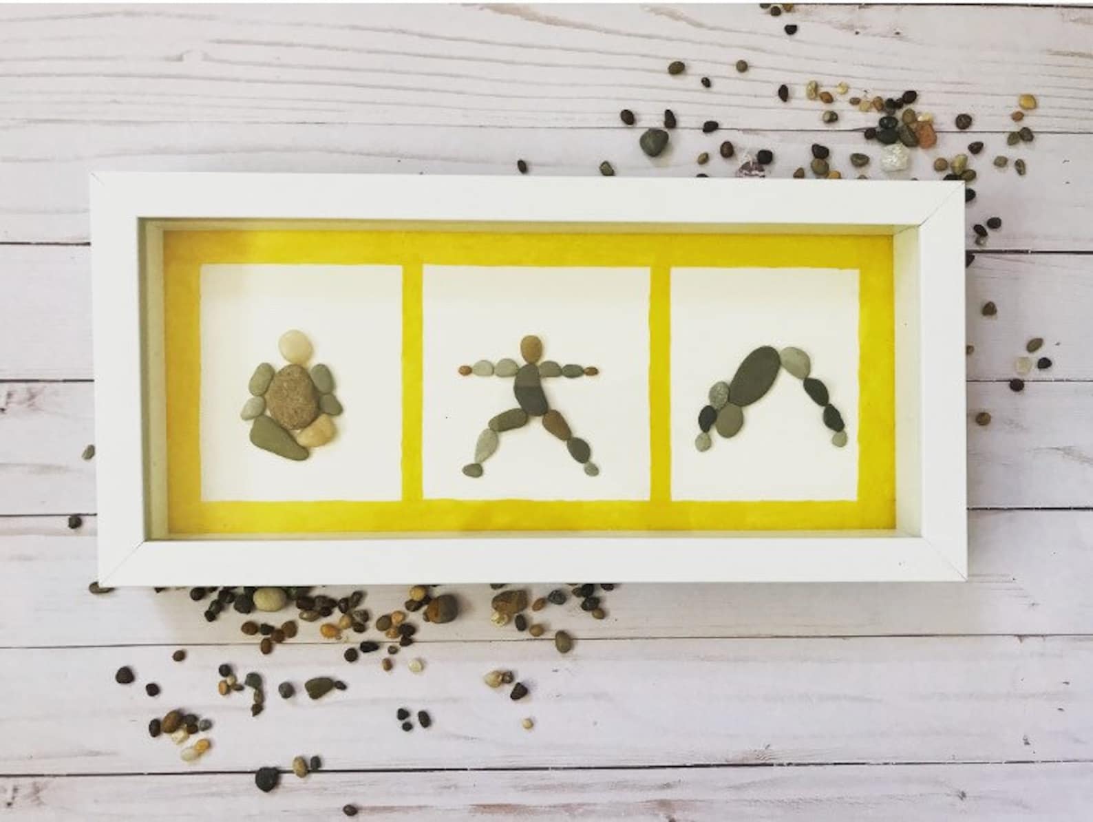 Pebble Art,yoga Poses,fitness Inspiration,wall Art - Etsy