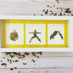 Pebble Art,yoga Poses,fitness Inspiration,wall Art - Etsy