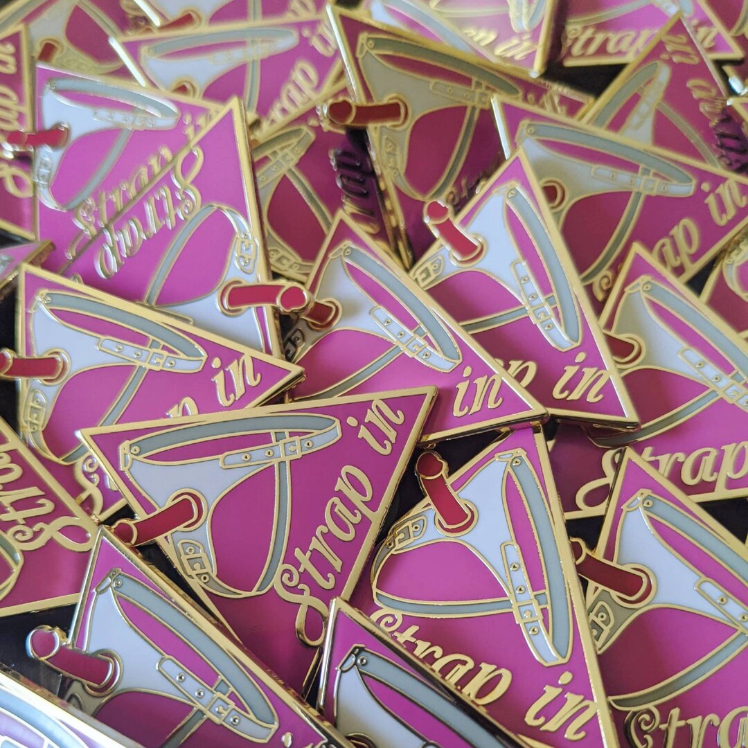 Harness Hard Enamel Strap-on Pin - Etsy