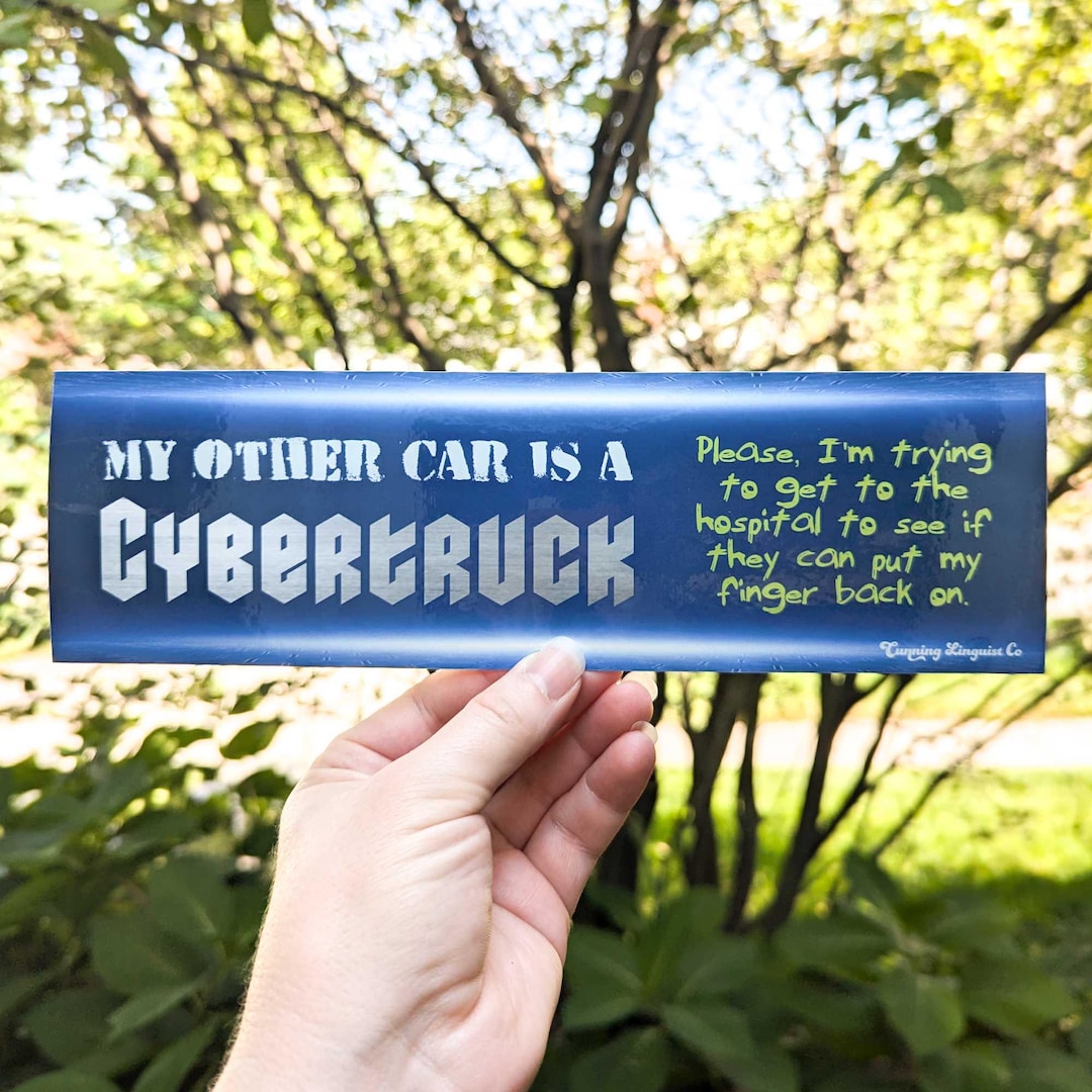 Cybertruck Ate My Finger Bumper Sticker - Etsy
