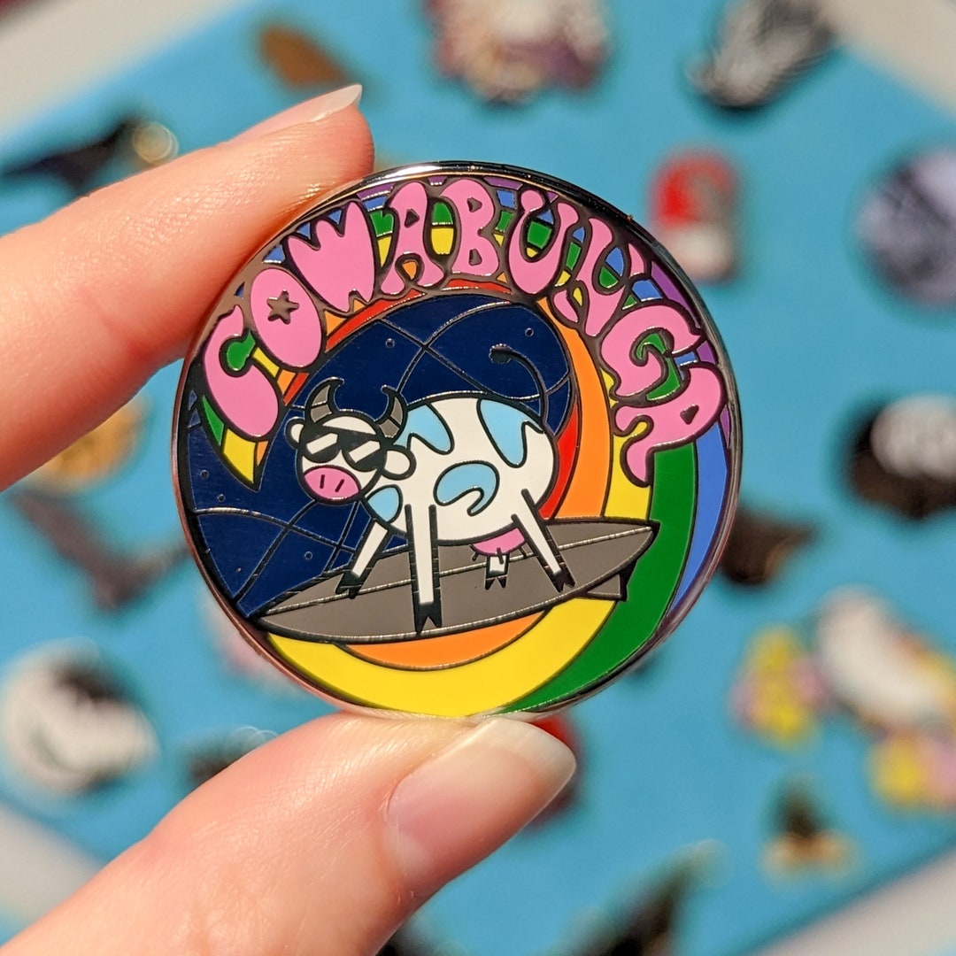 Cowabunga Hard Enamel Pin (pride Version) - Etsy