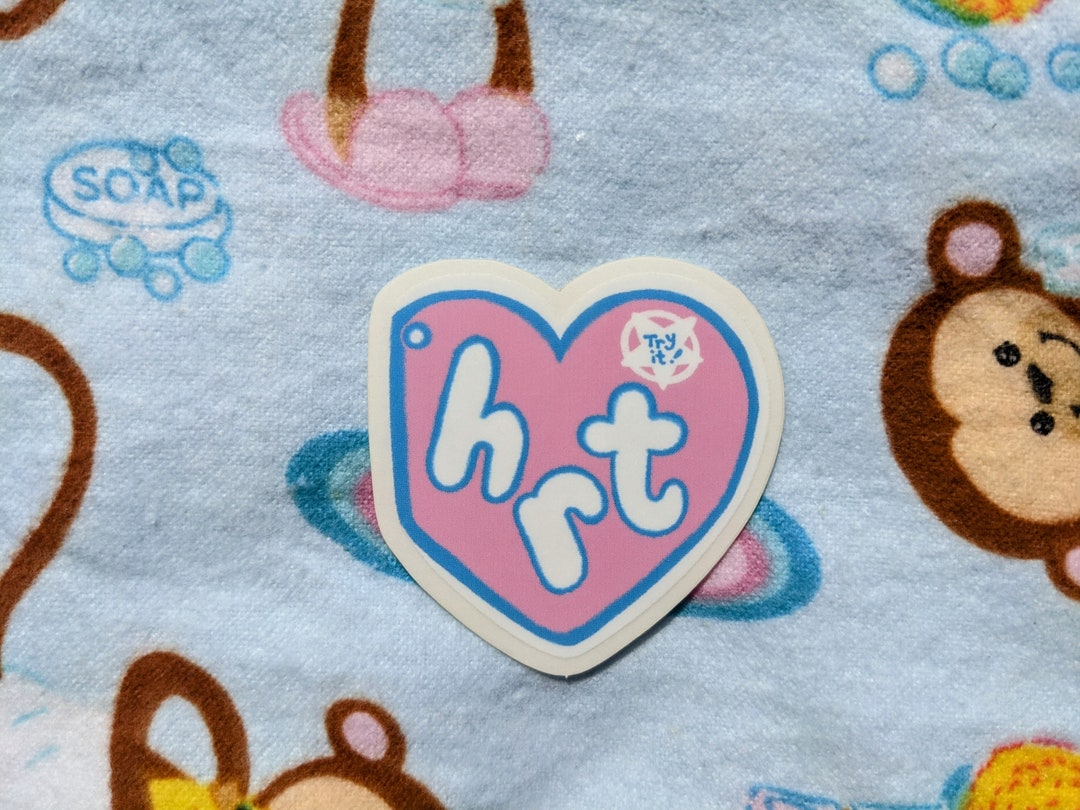 HRT PLUSH TAG: Clear Sticker - Etsy