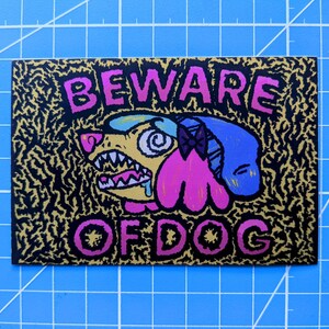BEWARE OF DOG Sticker - Etsy