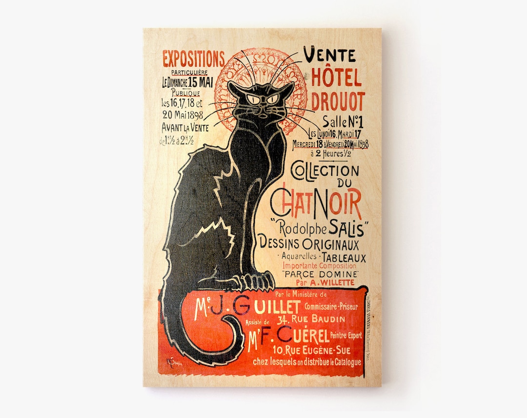 Poster of Le Chat Noir Collection Rodolphe Salis Exhibition - Etsy