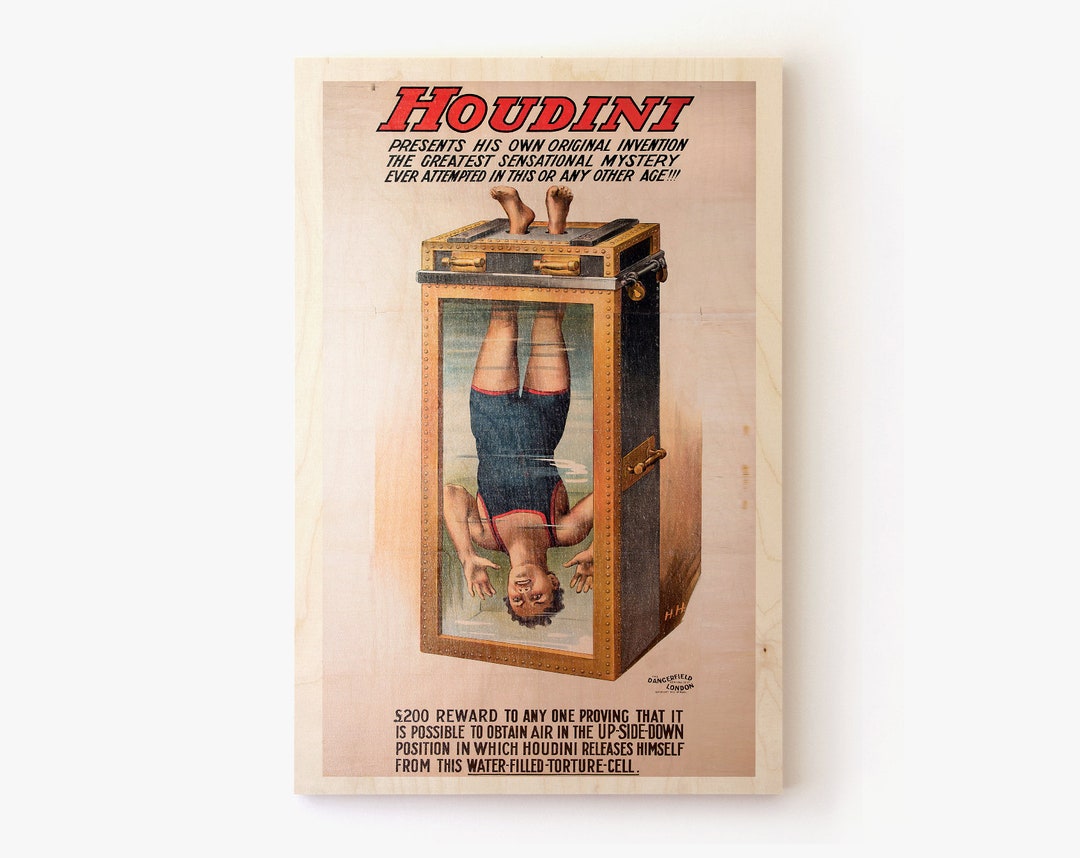Houdini Magician Poster Vintage Poster of Magic Show Old - Etsy