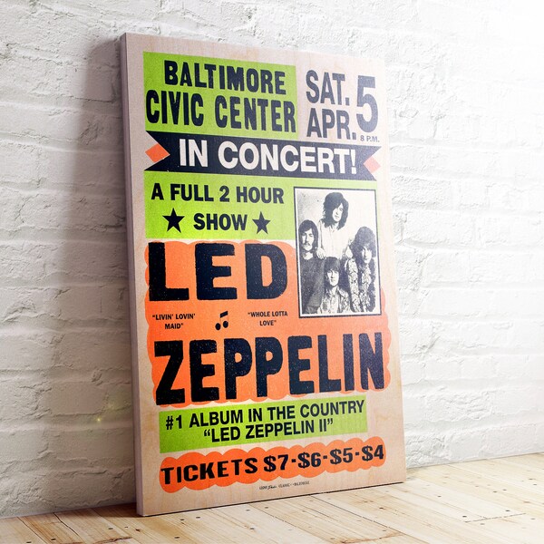 Led Zeppelin Concert Poster - Etsy