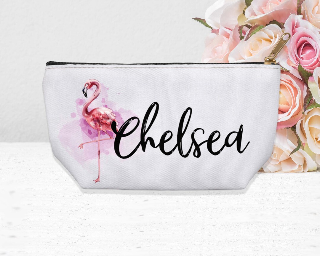 Flamingo Makeup Bag, Wedding Cosmetic Bag, Asking Bridesmaid, Makeup ...