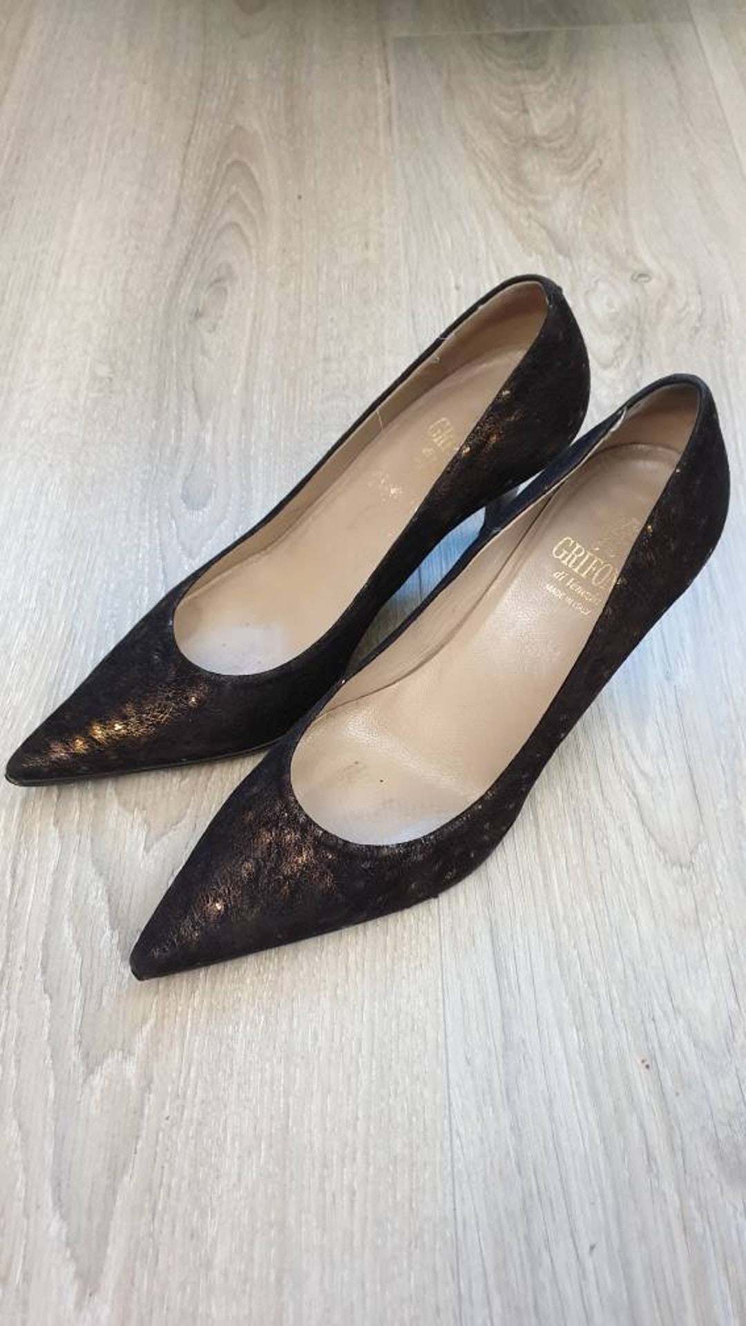 Grifone Di Venezia Made in Italy Gorgeous Genuine Leather Heels Shoes ...