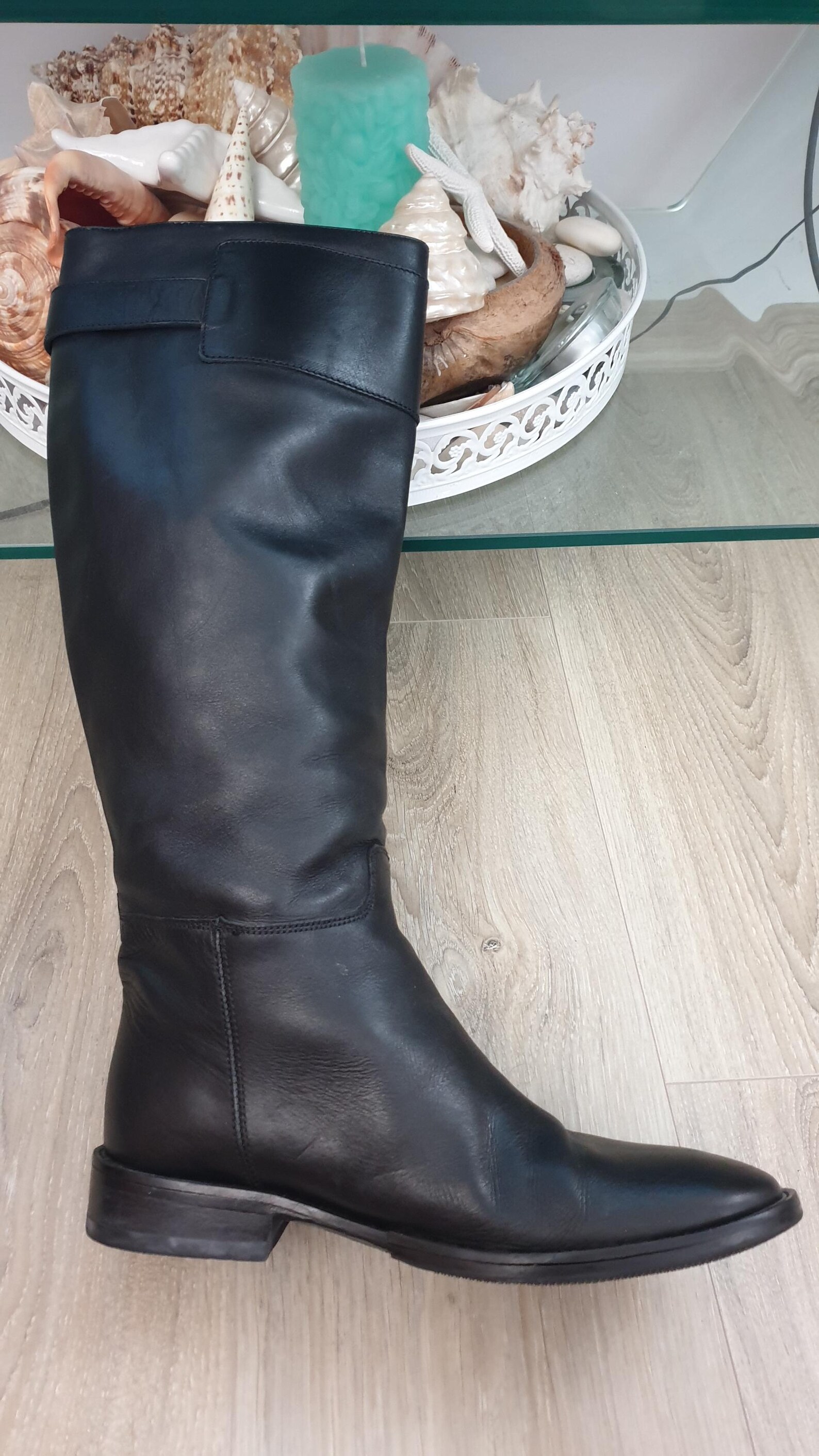 Max Mara Made in Italy RARE Vintage 90' Women's Genuine Leather Knee ...