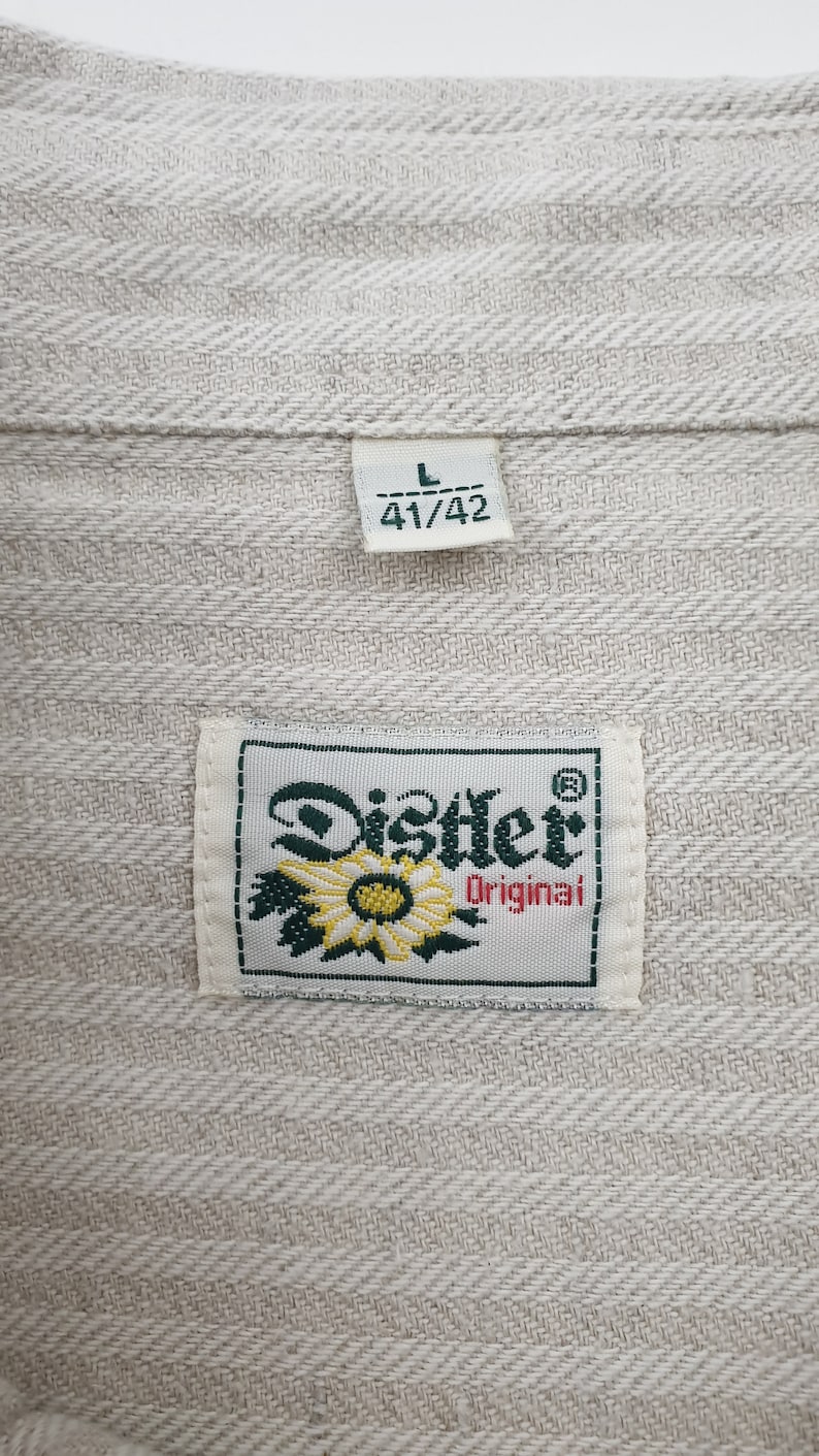 Distler Original Tyrolean Men's Shirt,embroidered,lin/coton, Color ...