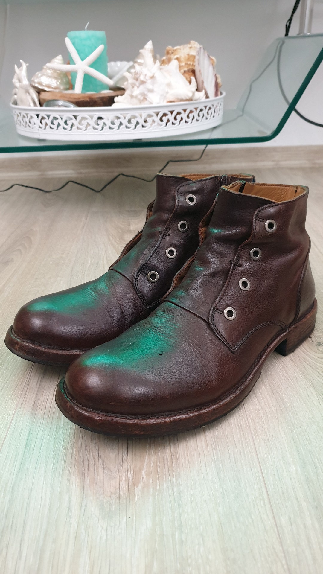 MOMA Made in Italy Top Luxury Men's Genuine Leather Ankle - Etsy