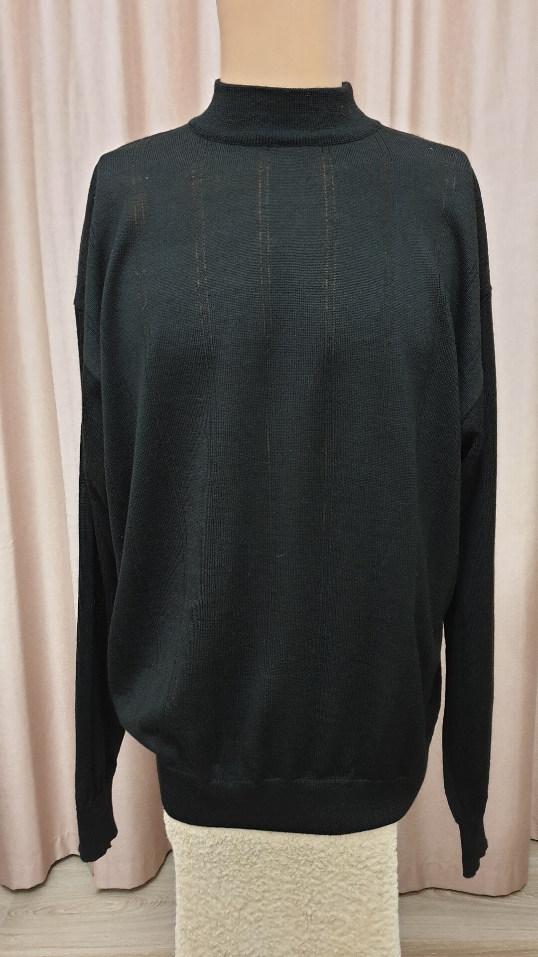 Murano Made in Italy Luxury Men's Very Fine Knitted Sweater,black Color ...