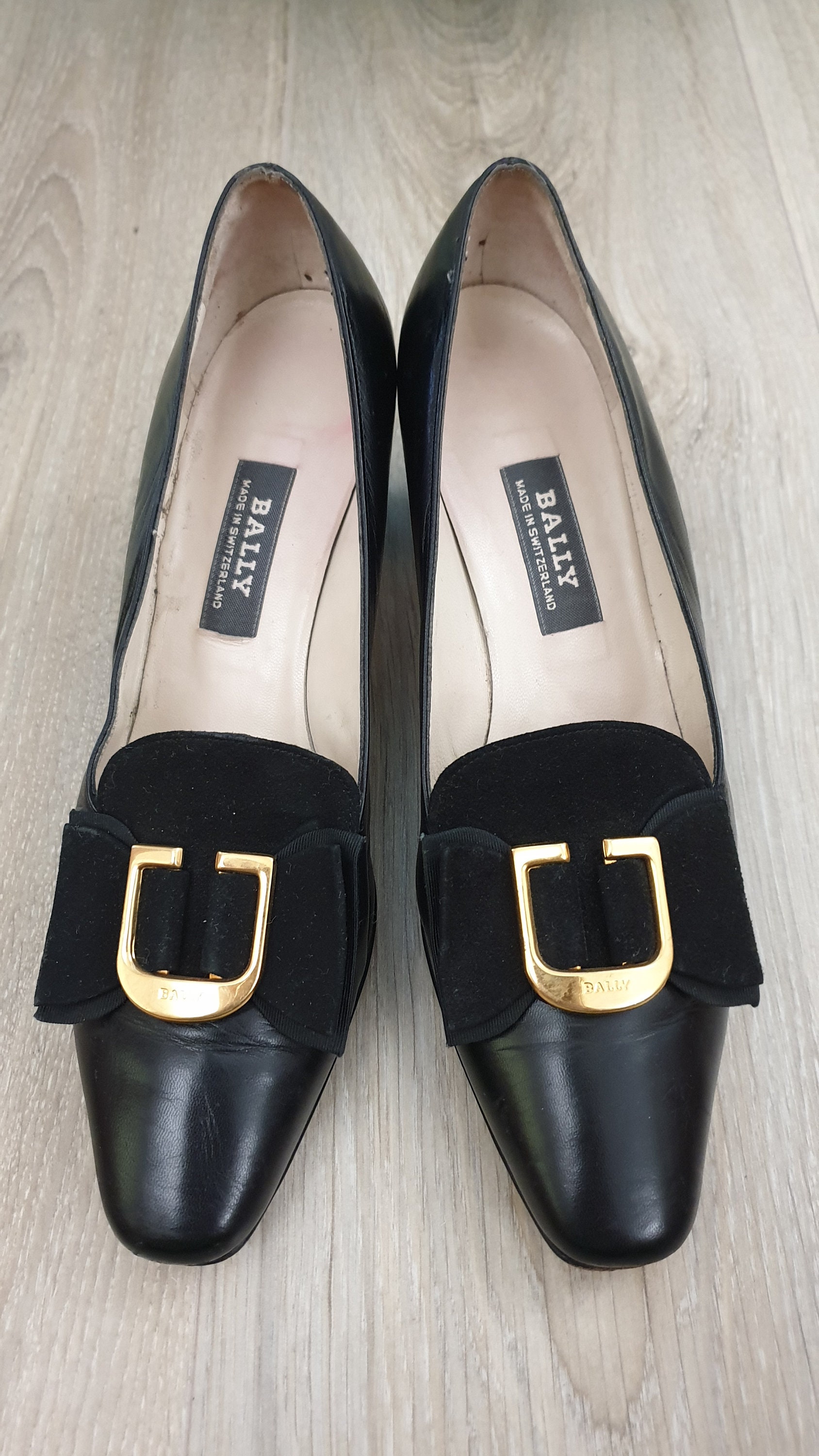 Bally Made in Switzerland Top Luxury Women's Genuine Leather Pump Shoes ...