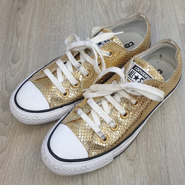 Gold Sneakers Women - Etsy