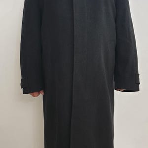 Eres Luxury Long Men's Wool Coat,black Color,size 56 ,2XL - Etsy