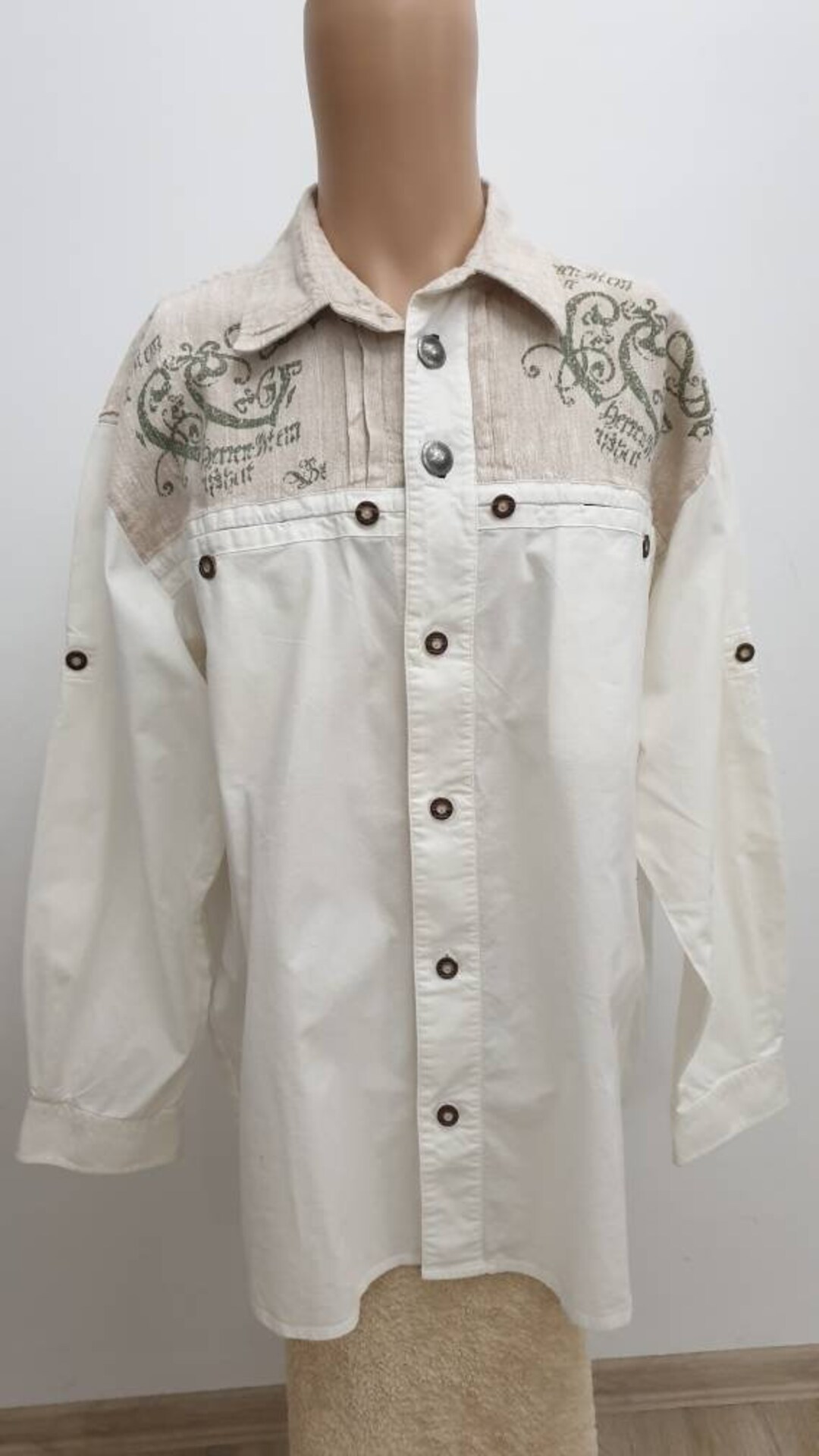 Isar Trachten Traditional Bavarian Shirt,coton/lin,size D-42 - Etsy