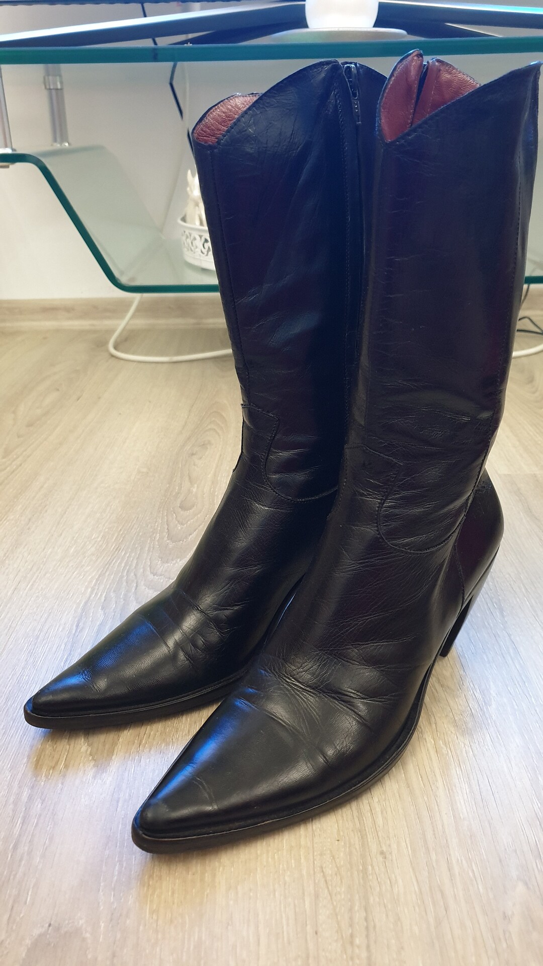 Fauzian Jeunesse Made in Italy Top Luxury Women's Ankle Boots,soft Genuine Leather,black Color ...