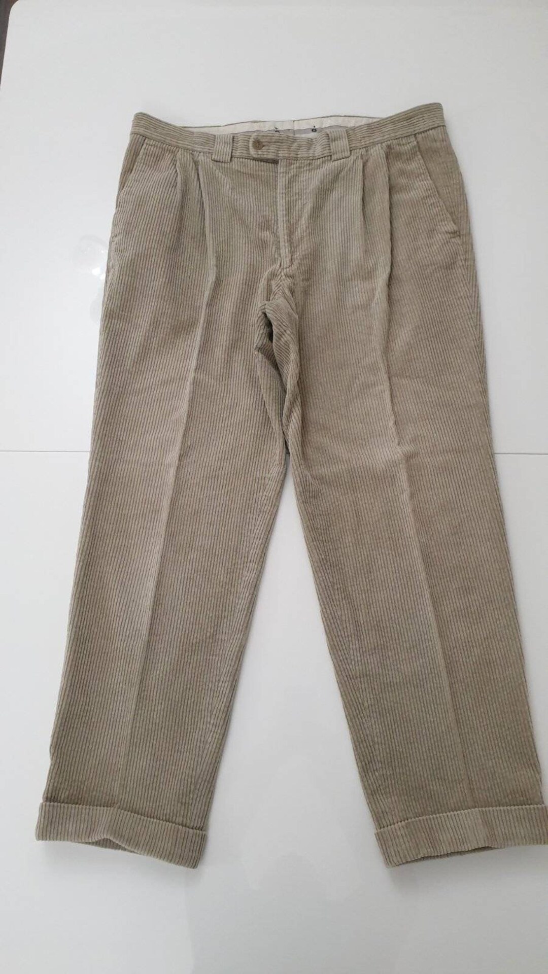 Michael Bogner Very Soft Men's Corduroy Pants,top Luxury Quality, Baige ...